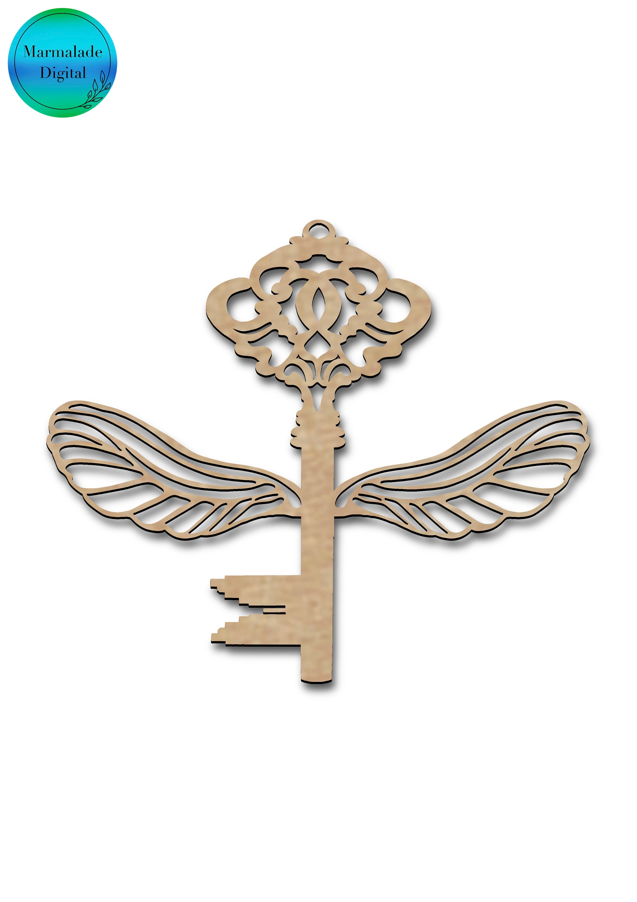 Handdrawn Magical Flying Winged Antique Key SVG Digital Download File ...