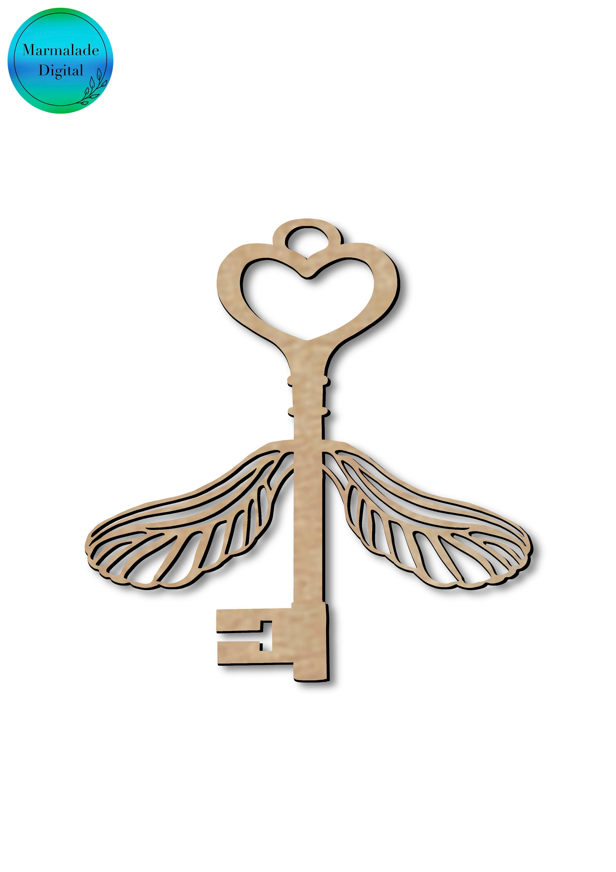 Handdrawn Magical Flying Winged Antique Key SVG Digital Download File ...