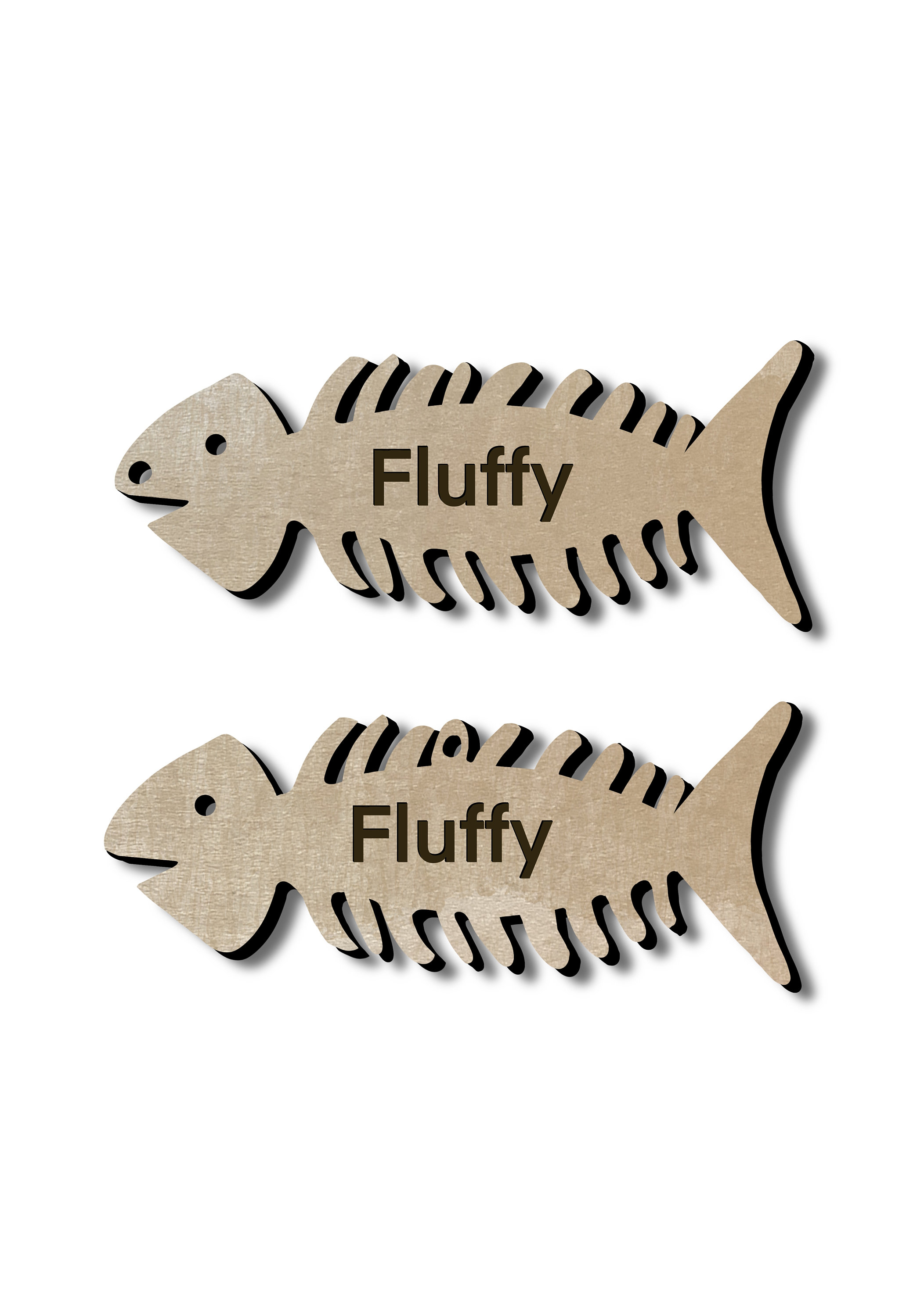 Cat Fish Bone Christmas Ornament SVG, Pet Loss, Wood Ornament Svg File ...