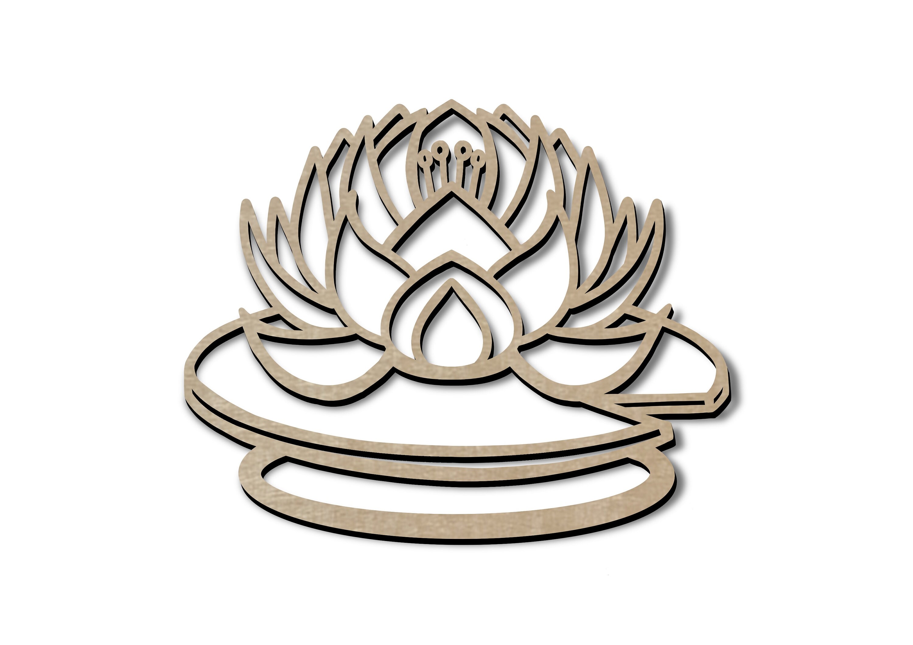 Lotus Lily Macrame Set, Lotus Flower, Lily Pad Macrame Laser Cutting ...