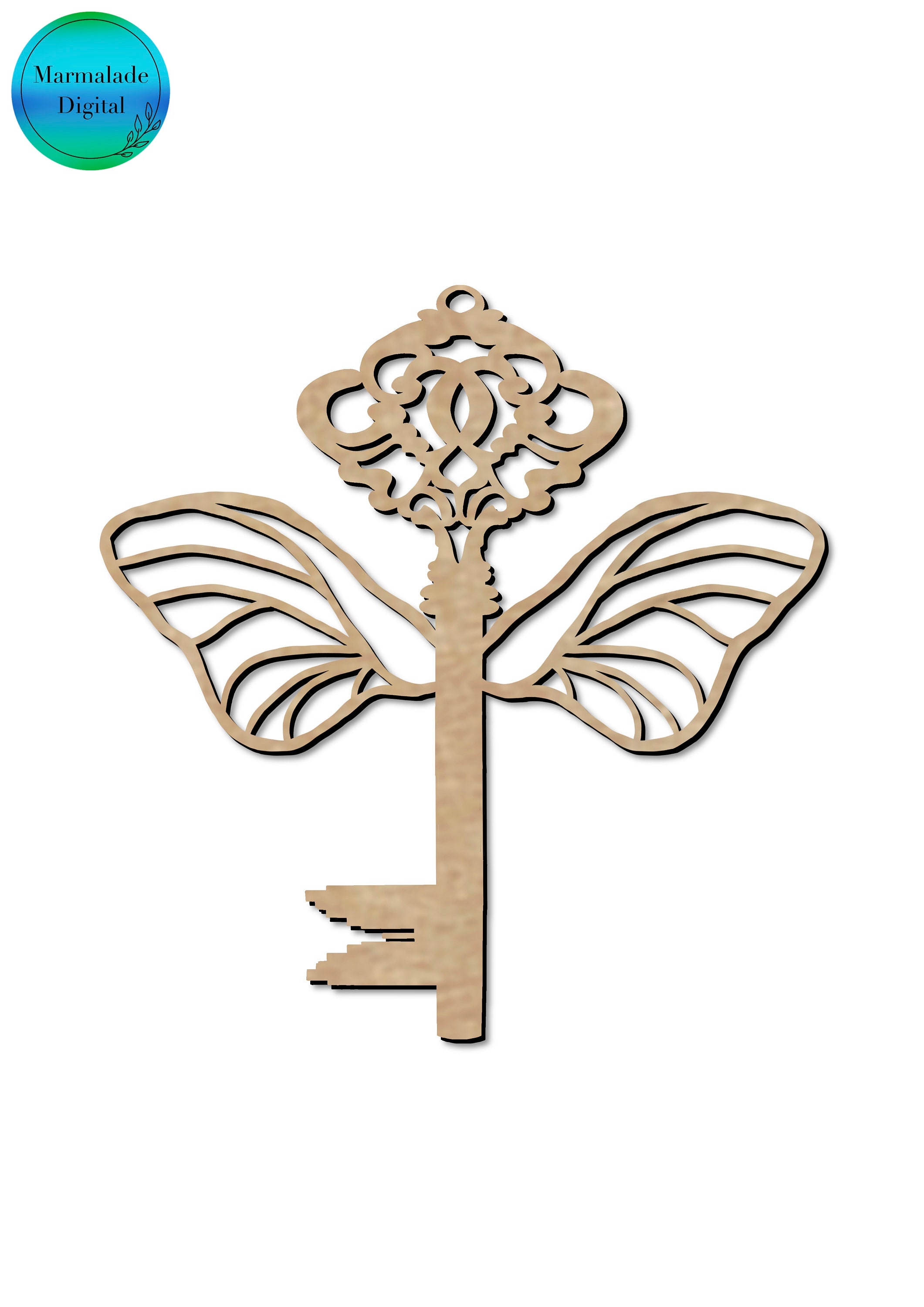 Handdrawn Magical Flying Winged Antique Key SVG Digital Download File ...