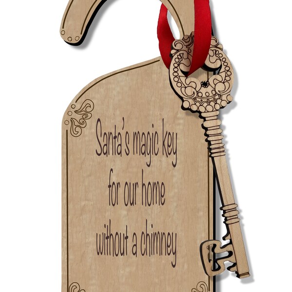 Santa Magic Key Door Hanger Svg Etsy