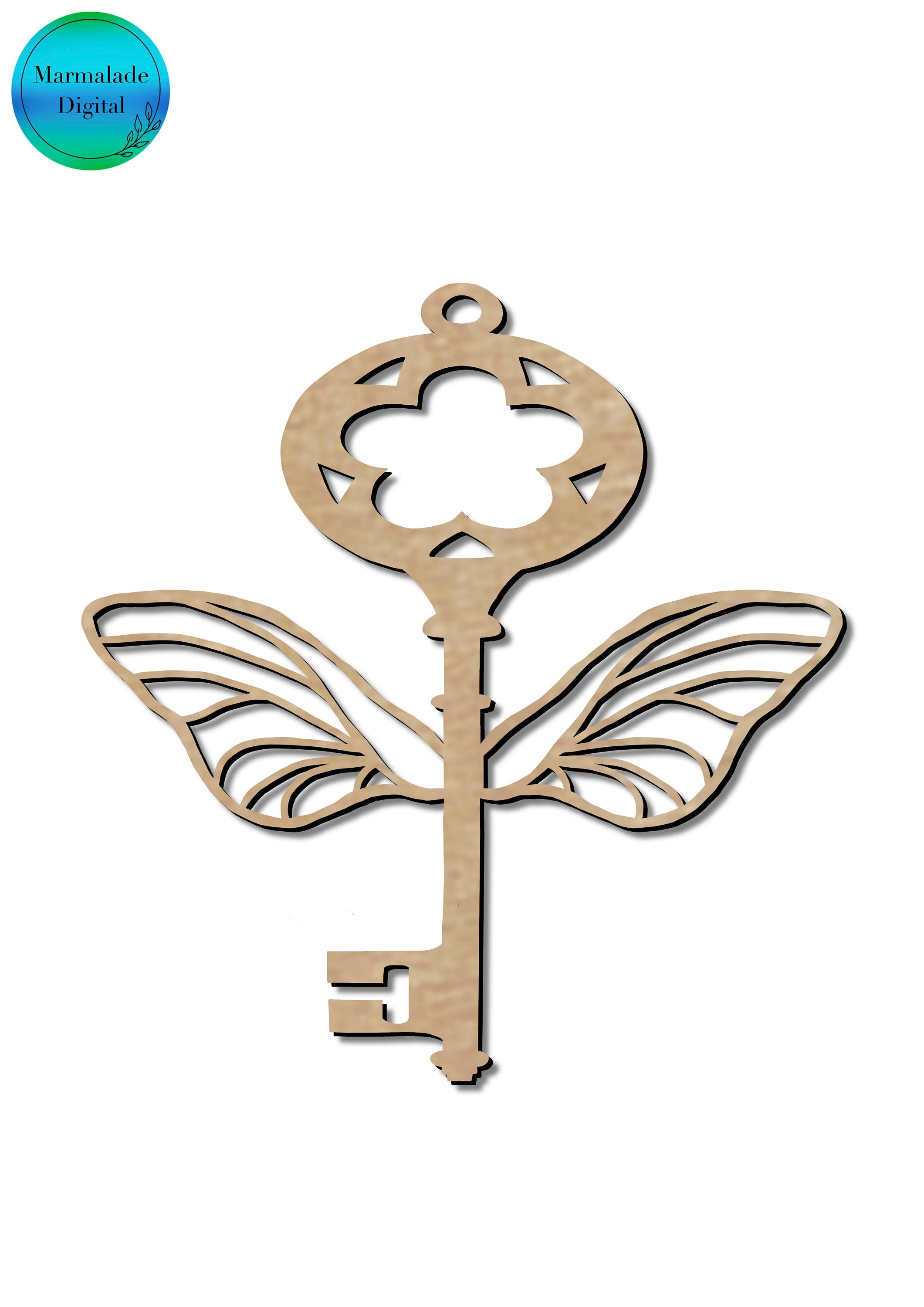 Handdrawn Magical Flying Winged Antique Key SVG Digital Download File ...
