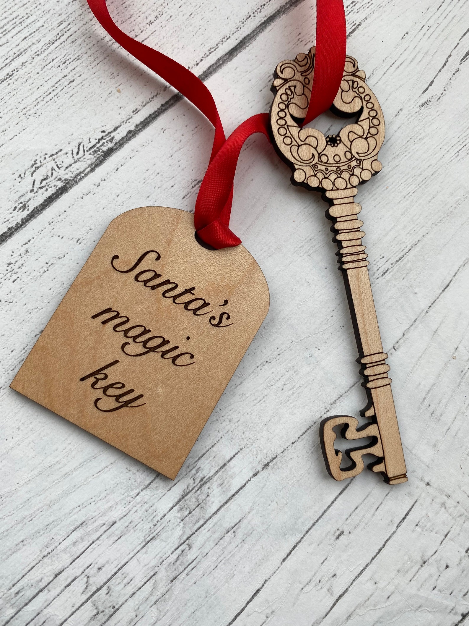 Santa's Magic Key Door Hanger: Christmas Ornament SVG File (digital ...
