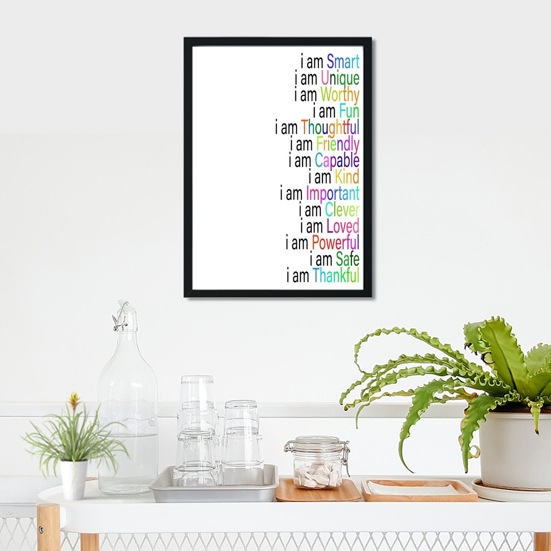 Inspirational Affirmation Poster, Nursery Decor, Wall Art, Png File ...