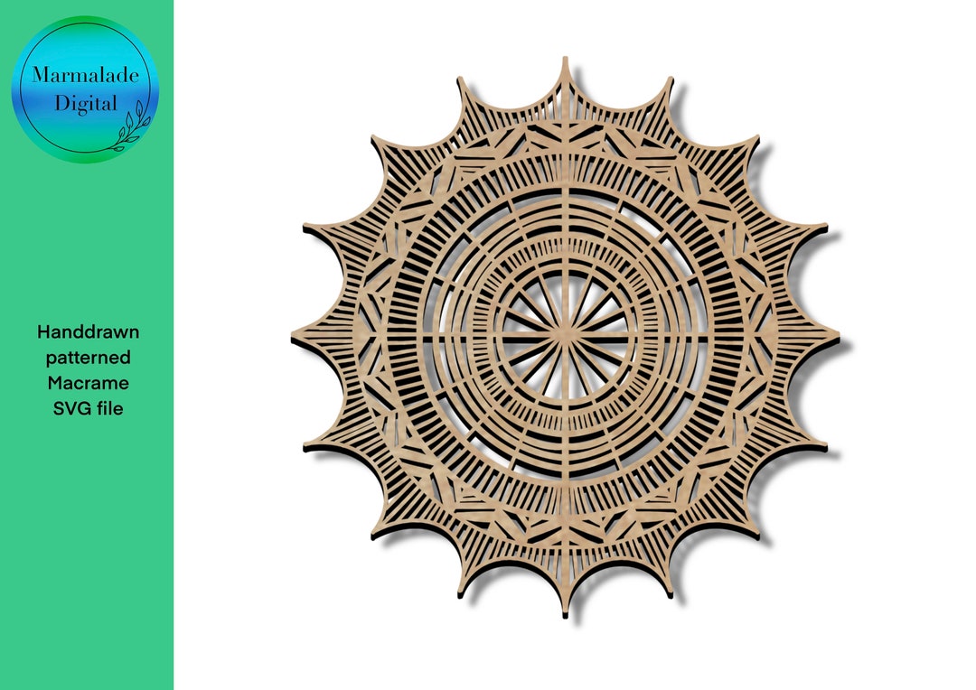 Hand Drawn Papercut Circle SVG File, Glowforge File, Laser Cutting File ...