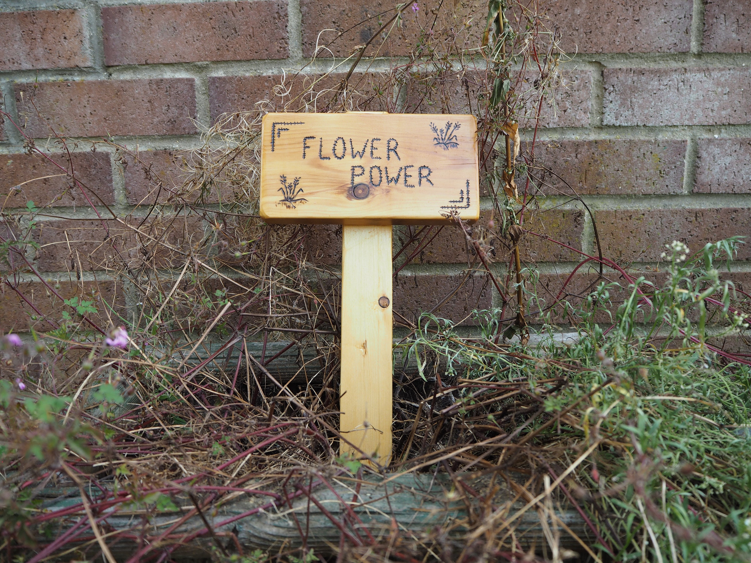 Garden Stake Signs, Garden Signs, Pyrography Signs, Sign for Plants ...