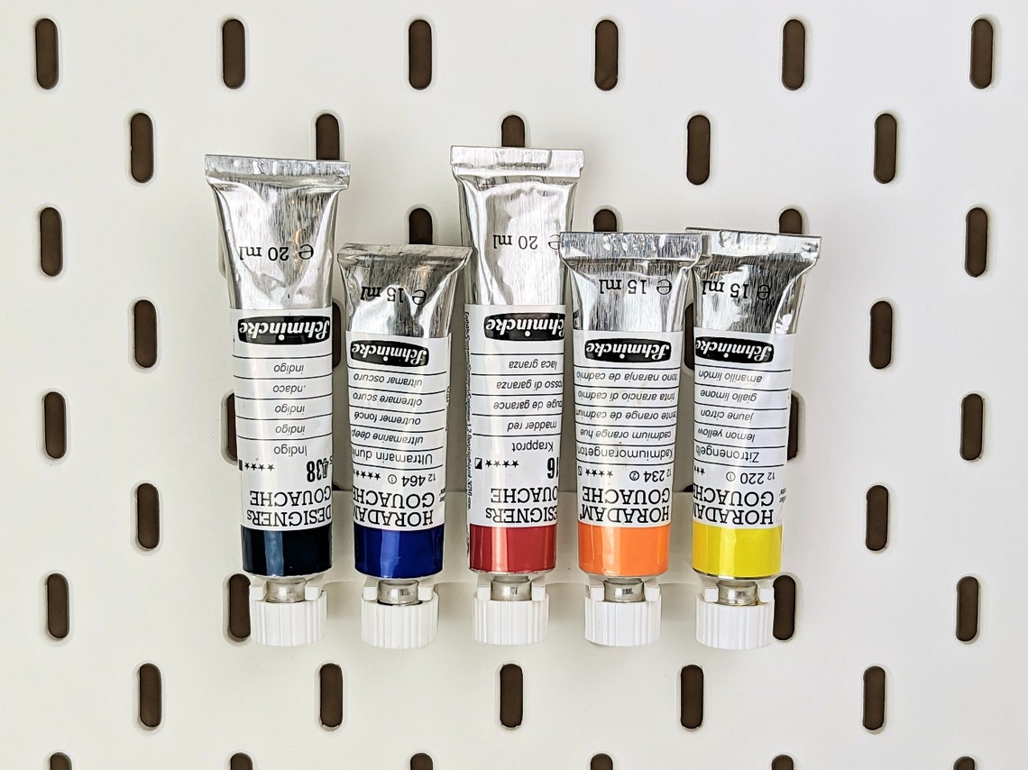Paint Tubes Organizer for up to 8 Mm for Skadis Style Pegboards - Tube ...