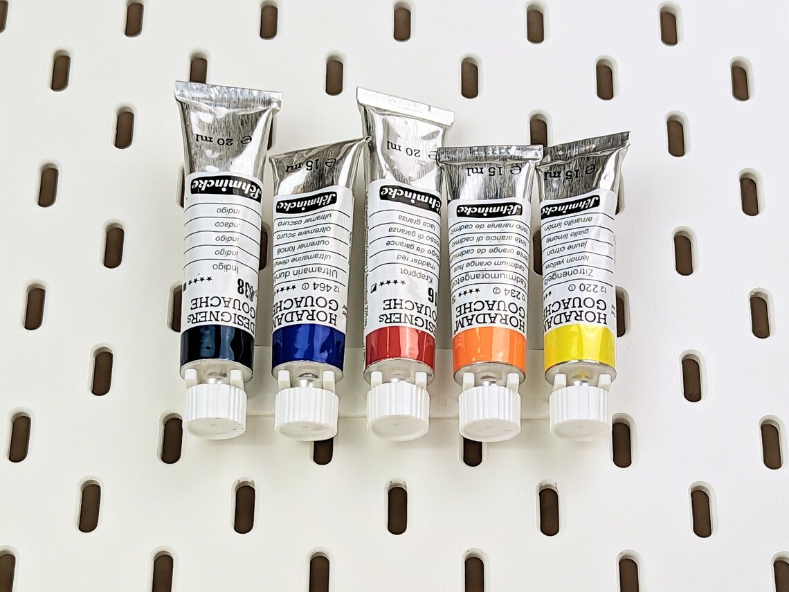 Paint Tubes Organizer for up to 8 Mm for Skadis Style Pegboards - Tube ...