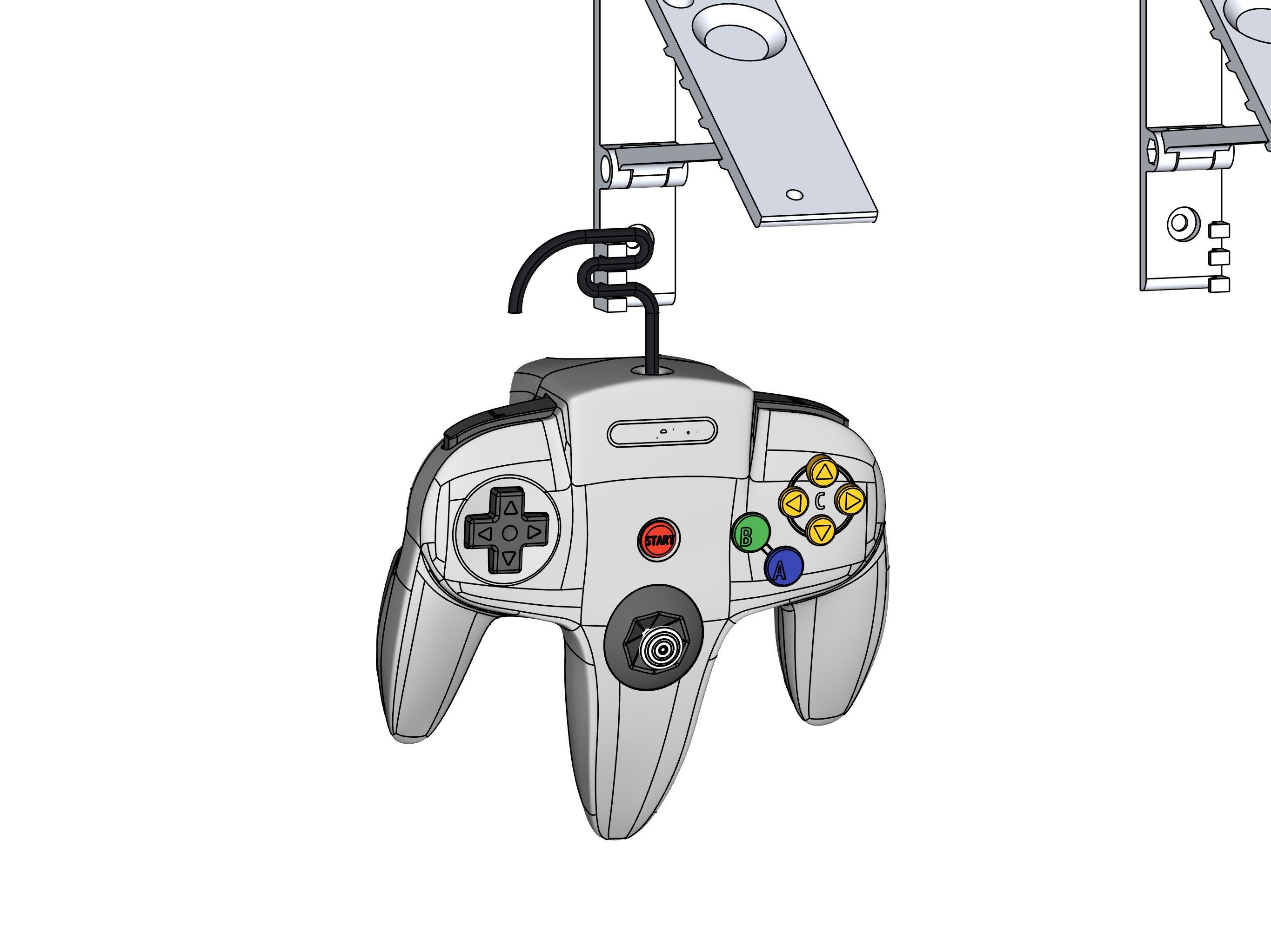 Nintendo N64 Wall Mount: Adjustable Angle Console Bracket - Etsy