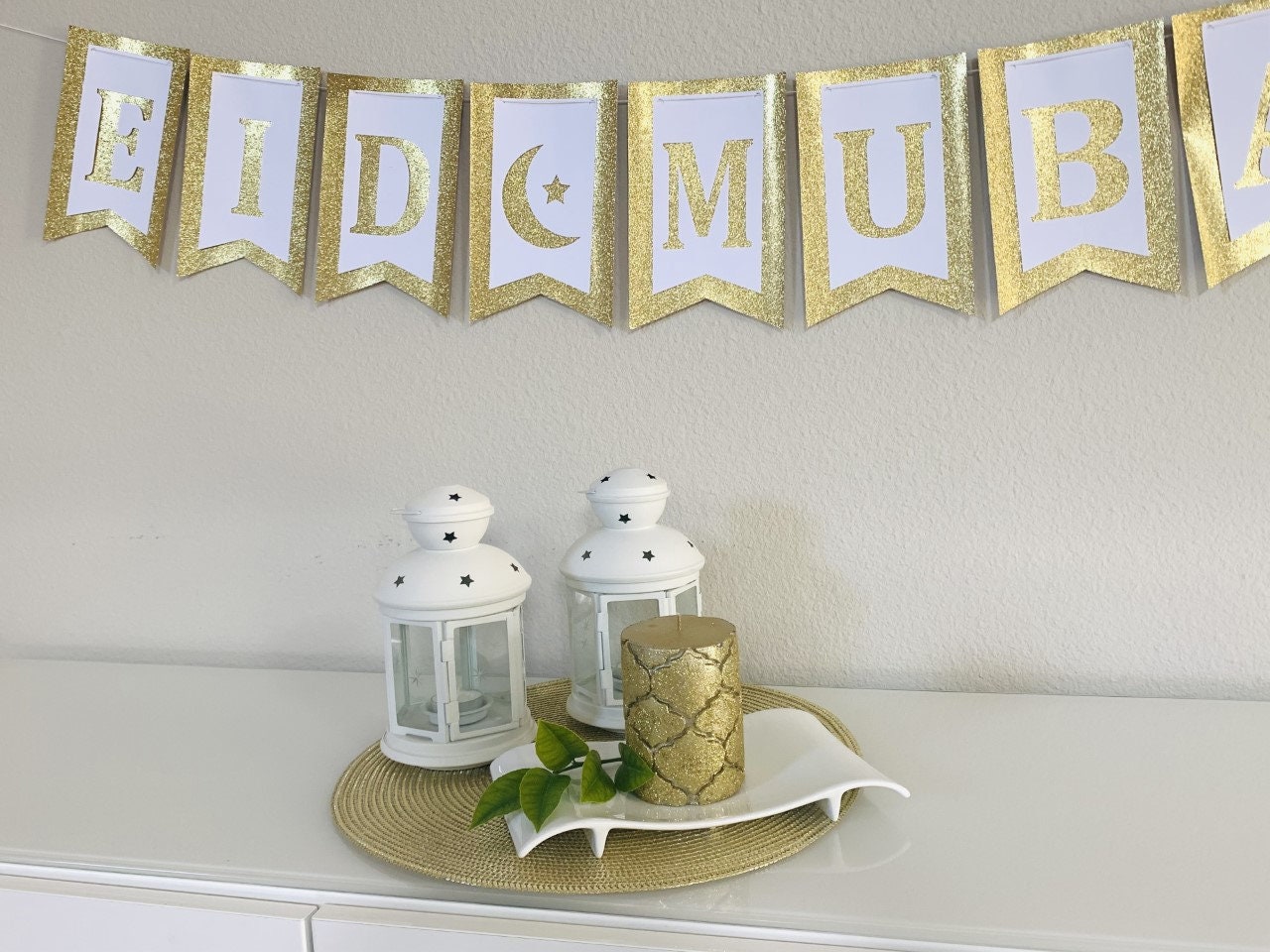 Eid Banner, Eid Mubarak Garland, Eid Gold Banner, Eid Decoration, Eid ...