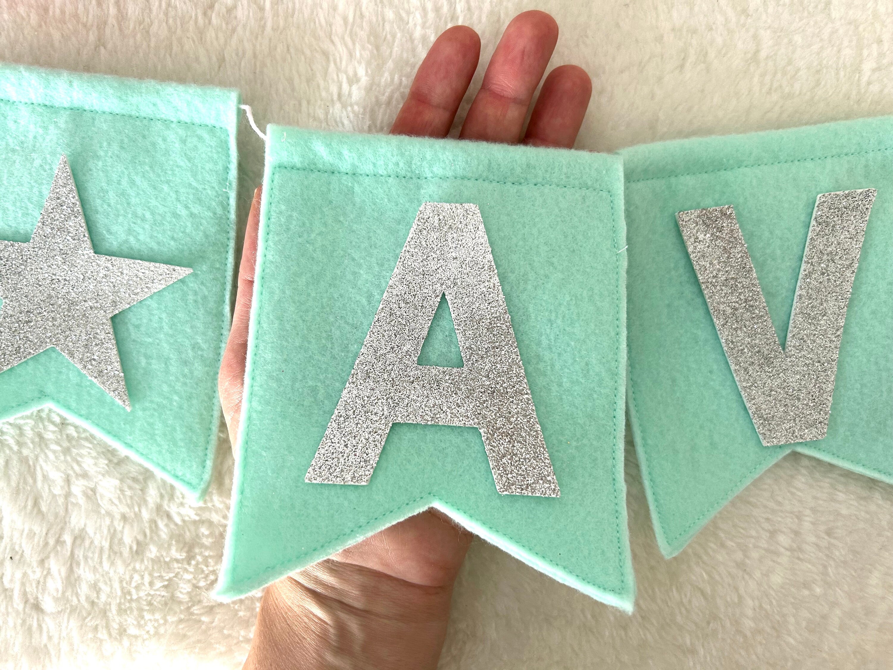 Custom Name Banner Stars Name Bunting Felt Baby Name Garland for ...