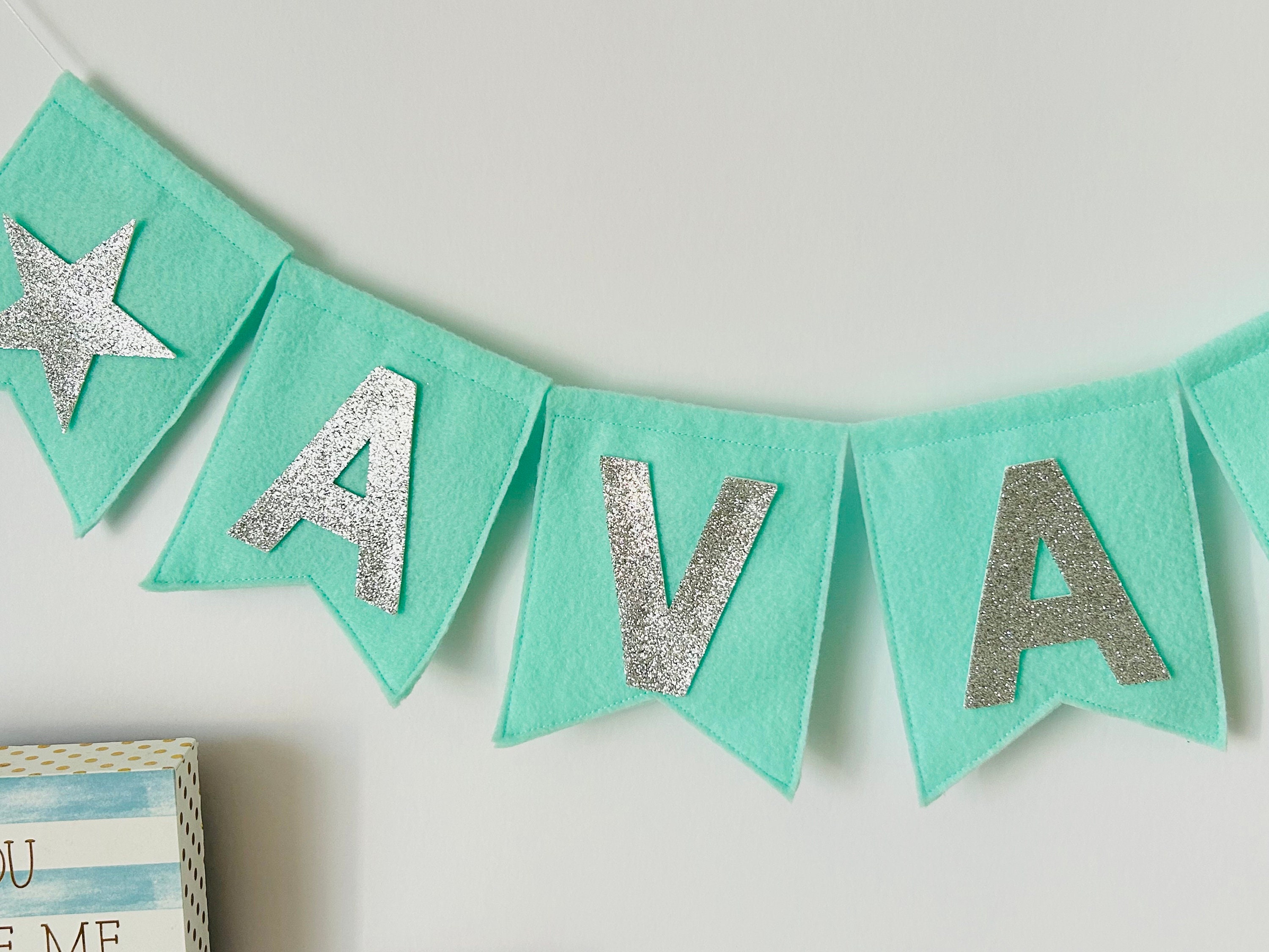 Custom Name Banner Stars Name Bunting Felt Baby Name Garland for ...