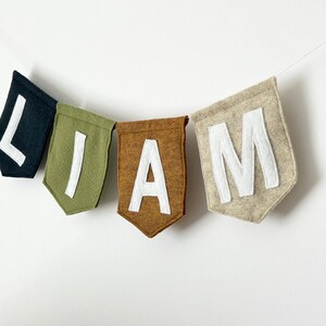 Custom Felt Name Banner: Woodland Nursery Decor, Baby Shower Bunting - Etsy