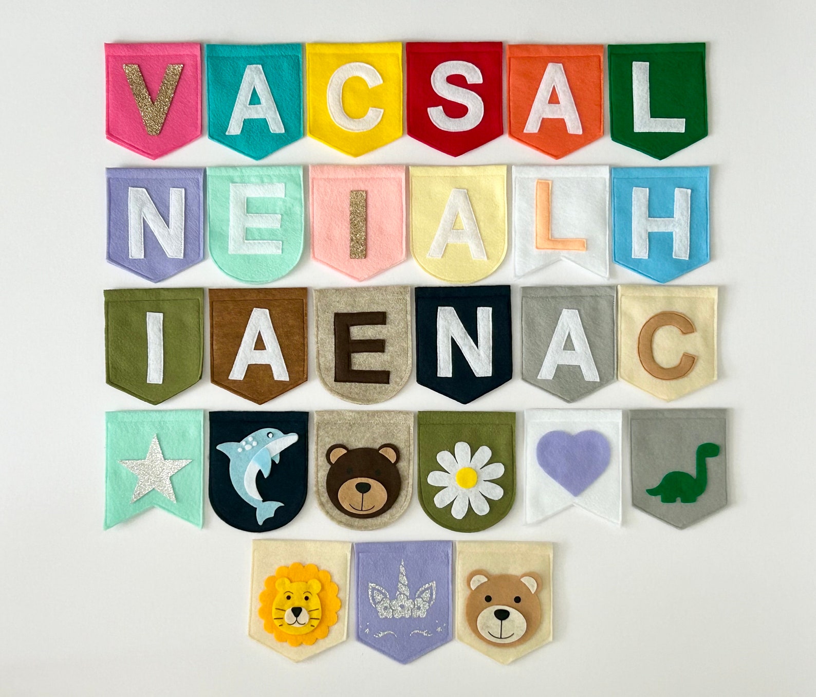 Baby Name Bunting, Custom Name Banner, Nursery Baby Boy Name Bunting ...