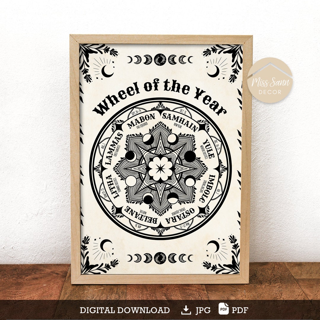 Pagan Wheel of the Year, Wheel of the Year Poster, Wheel of the Year ...