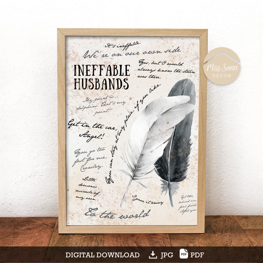 Ineffable Husbands Poster, Ineffable Husbands Drawing, Ineffable ...