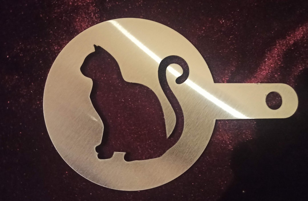 Cat Coffee Duster Stencil Stainless Steel Food Safe FREE - Etsy