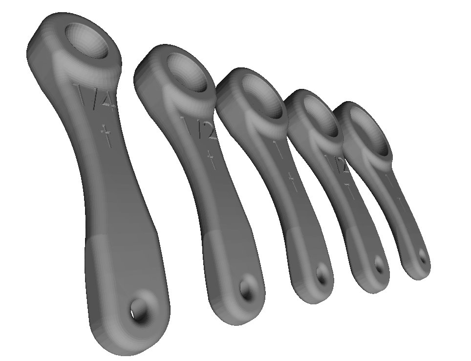 Measuring Spoons - Digital Download, STL 3D Model, CNC Router for Wood ...