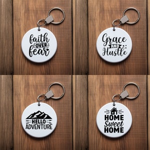 Keychain Svg Bundle, Key Chain Svg Bundle, 35 Unique Designs, Files for ...