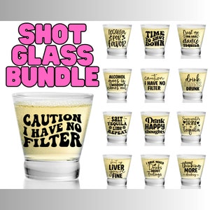 Tequila Shot Glass Quotes SVG Bundle: Funny Alcohol Sayings, Cricut ...
