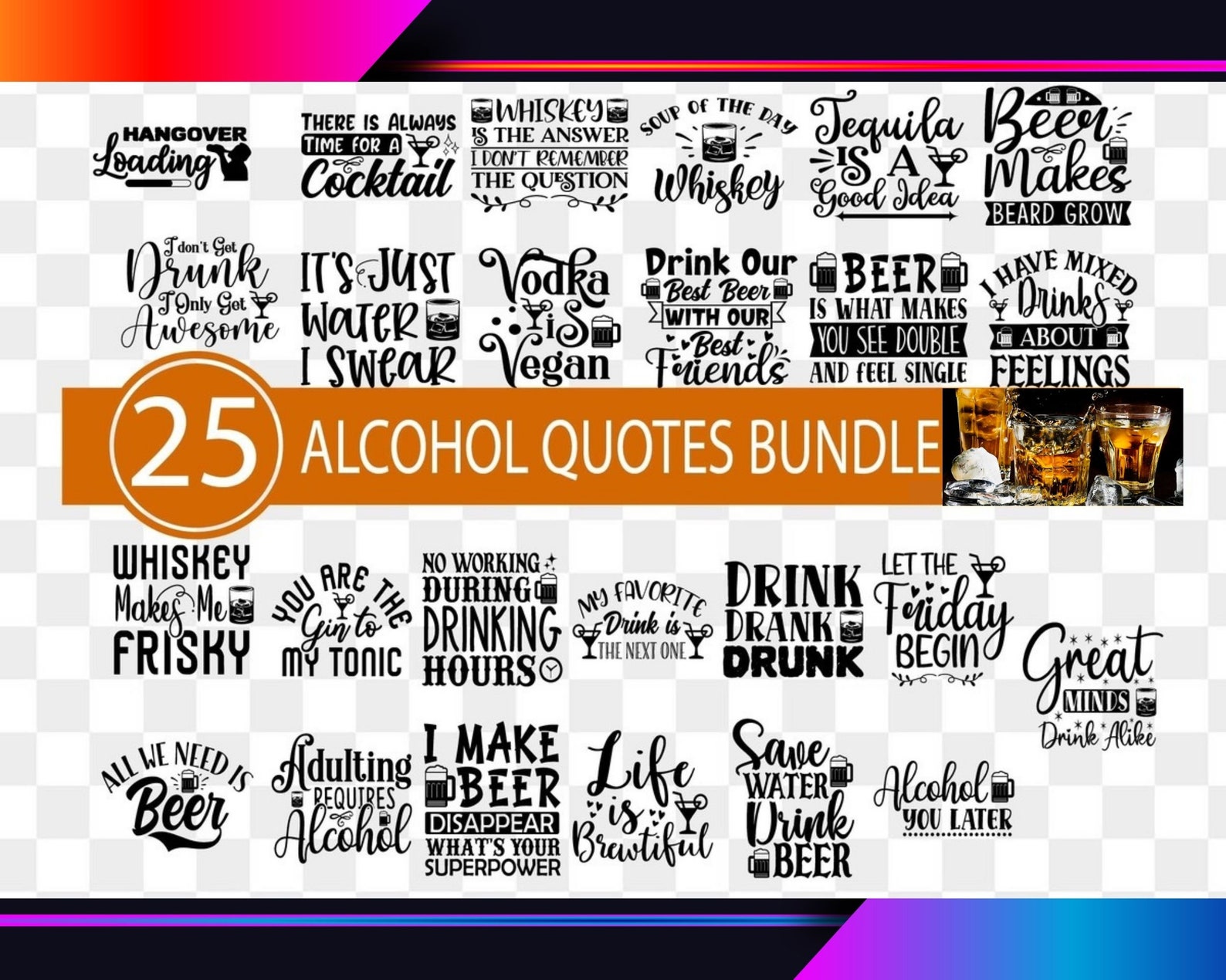 Funny Alcohol Svg Bundle Drinking Svg Alcohol Quotes Svg - Etsy UK