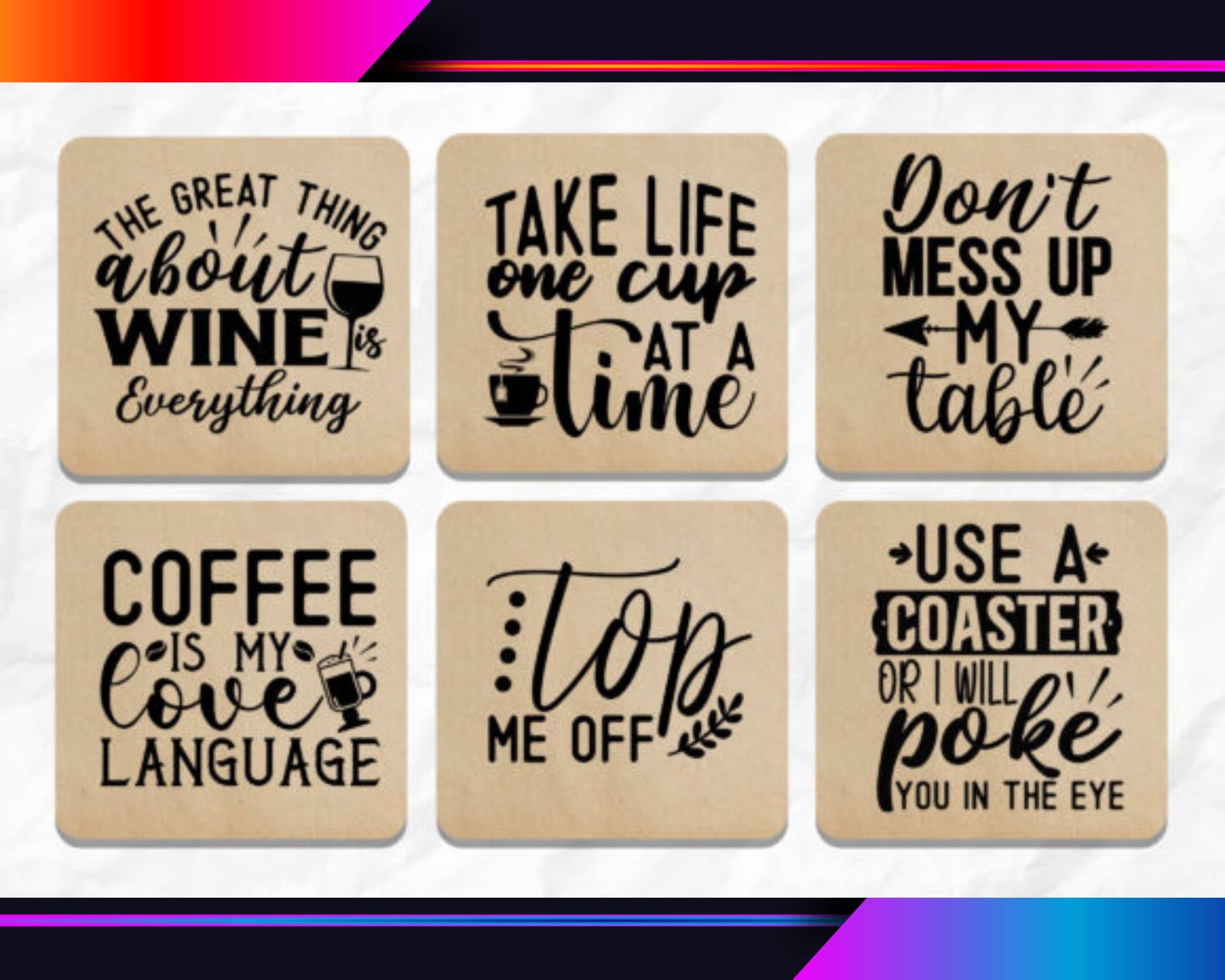 Coaster Svg Bundle Beer Coaster Svg Wine Coaster Svg Coffee - Etsy Canada
