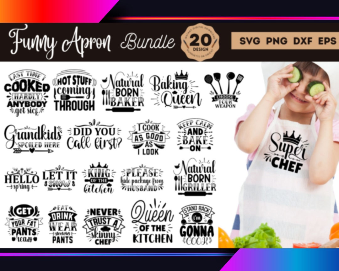 Funny Apron Sayings Svg Bundle Kitchen Quotes Svg Funny - Etsy
