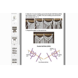 Macrame Pattern Tutorial Written and With Photo PDF & Knot Guide Diy ...