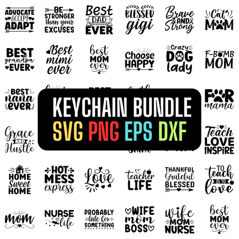 Mama Wooden Key Chain - Etsy