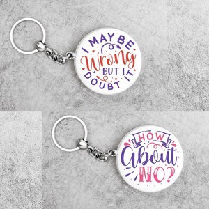 Round Keychain Svg, Funny Keychain Svg, 50 Unique Designs Bundle, Files ...