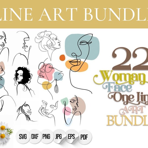 Line Art Woman Svg - Etsy