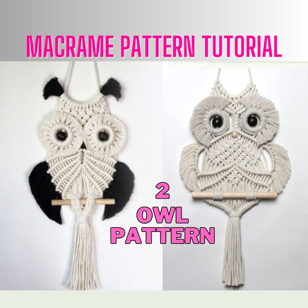 Tutoriel de modèle de macramé Écrit et avec photo PDF & Guide de nœuds ...