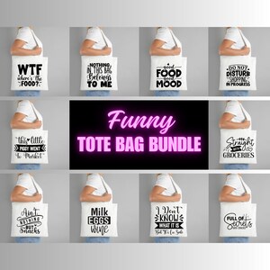 Funny Tote Bag Svg, Sarcastic Tote Bag Svg, 60 Designs Bundle, for ...