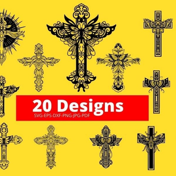 Fancy Crosses Svg - Etsy