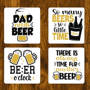 Funny Beer Coaster SVG Bundle: 12 Unique Designs (cricut, Silhouette ...