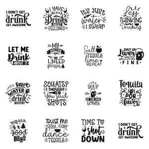 Shot Glass Svg, Tequila Svg, Alcohol Svg, 15 Shot Glass Designs Bundle ...