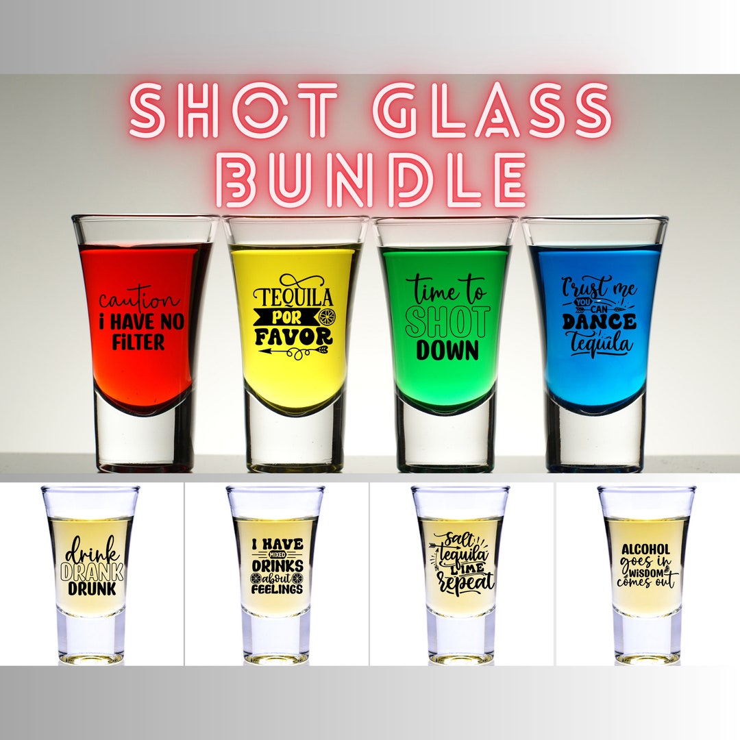 Shot Glass Svg, Tequila Svg, Alcohol Svg, 30 Shot Glass Designs Bundle ...