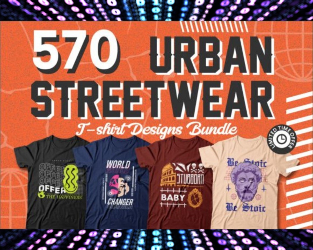 Urban Streetwear Tshirt Svg Bundle 7 Unique Street Style - Etsy
