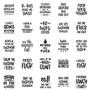 Rude Humor SVG Bundle, 27 Designs, Cricut, Silhouette, Glowforge - Etsy