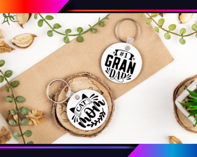 Keychain Sayings Svg Bundle Round Keychain Svg Designs for - Etsy