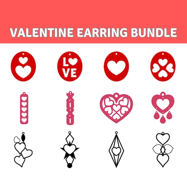 Valentines Earring Svg - Etsy