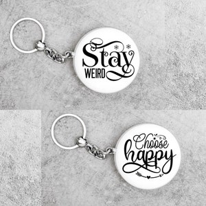 Round Keychain Svg, Funny Keychain Svg, 50 Unique Designs Bundle, Files ...