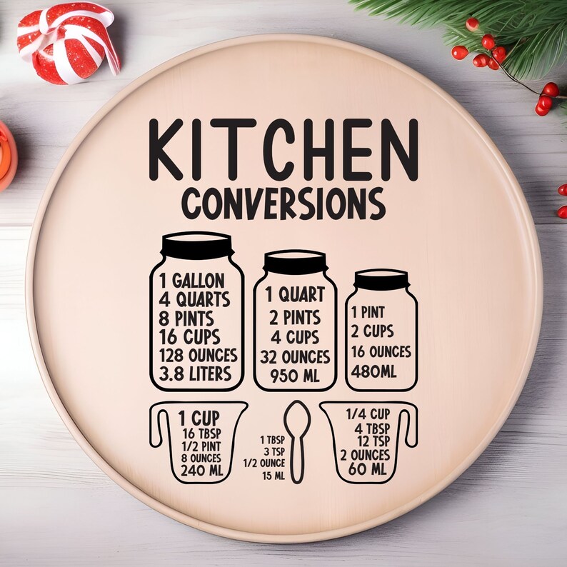 Kitchen Conversion Chart SVG Bundle, 20 Designs (svg, Png, Eps, Dxf ...