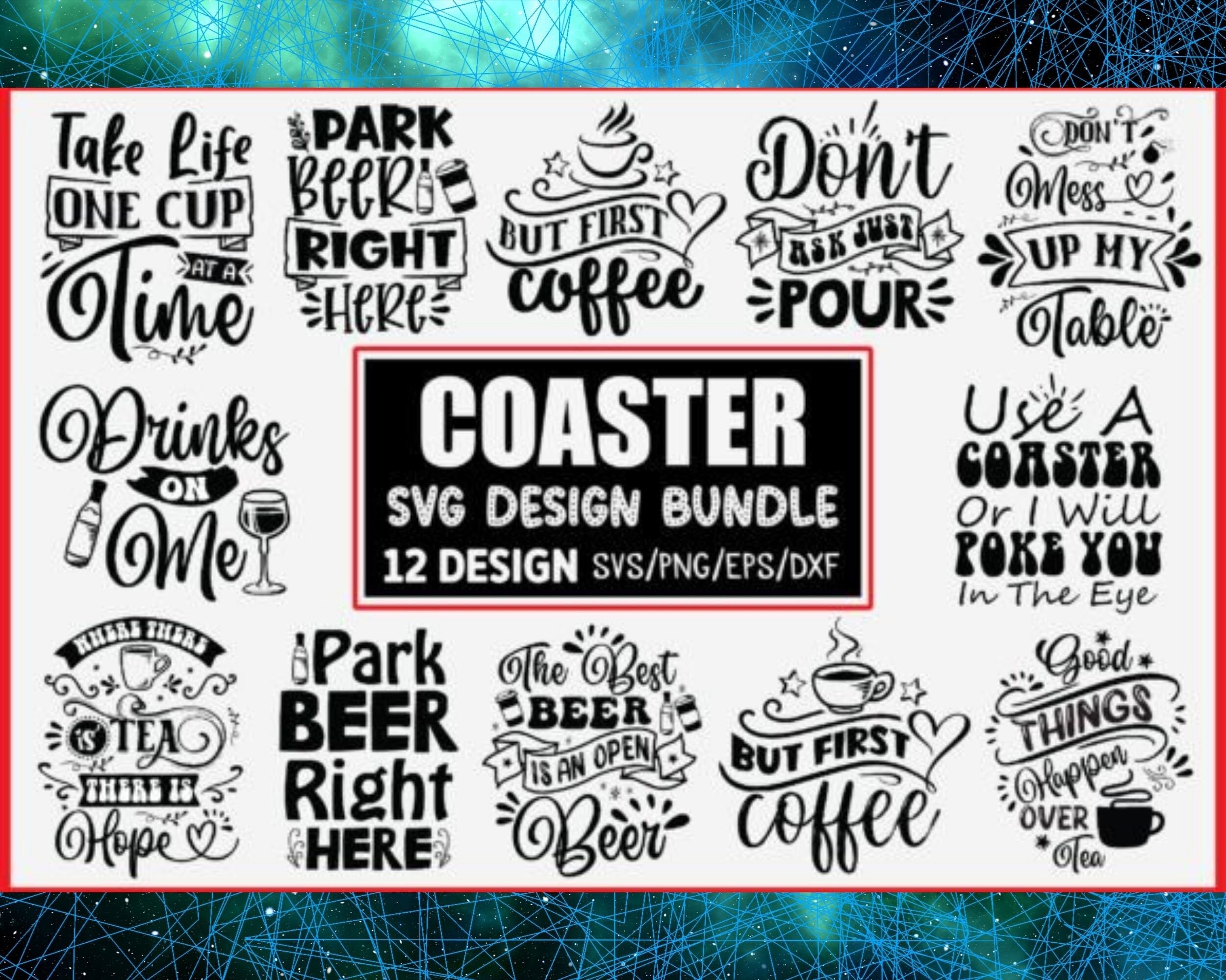 Coaster Svg Bundle Funny Coaster Svg Sarcastic Coaster Svg - Etsy UK