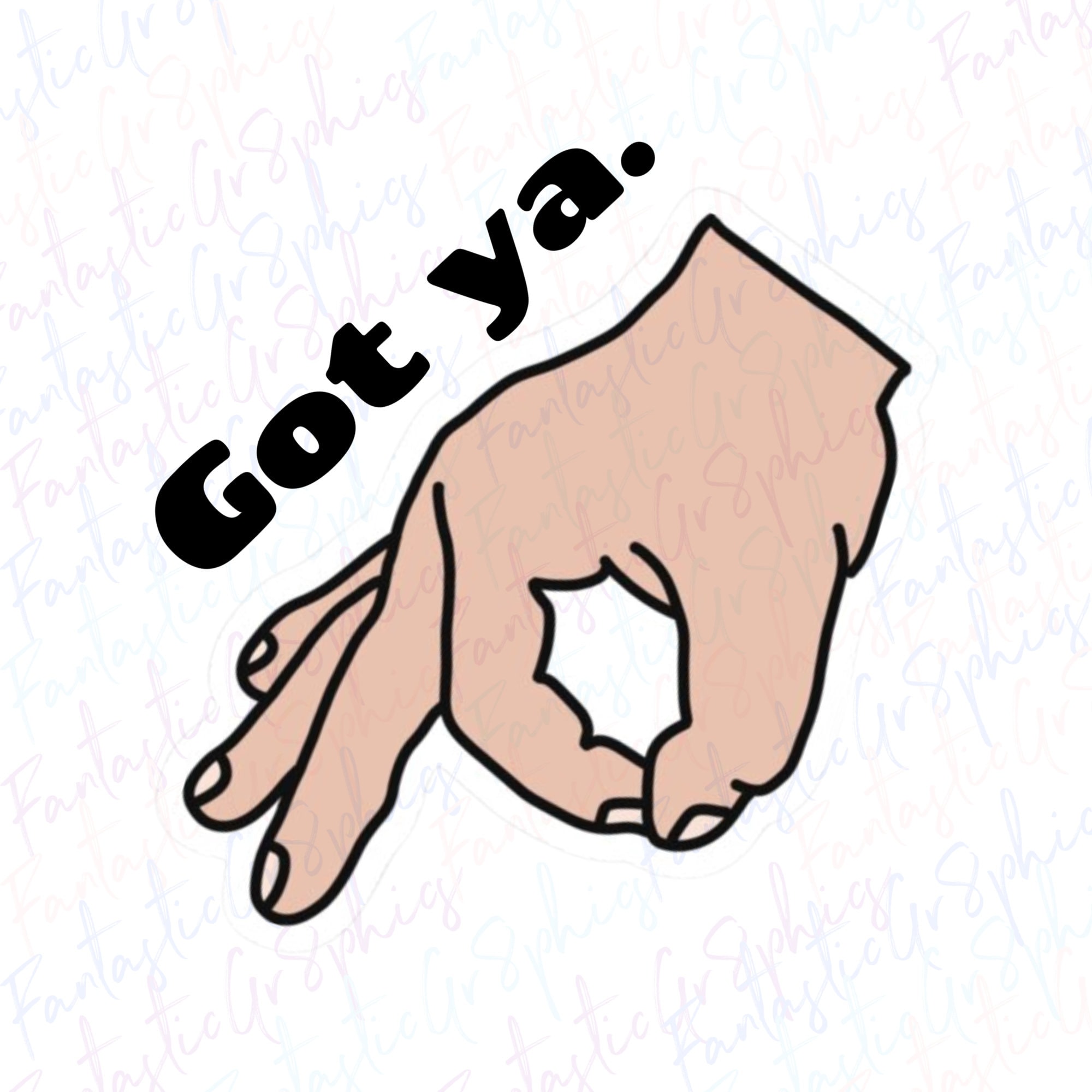 Got Ya Hand Game PNG Template for a Sticker ETC Digital Download File ...