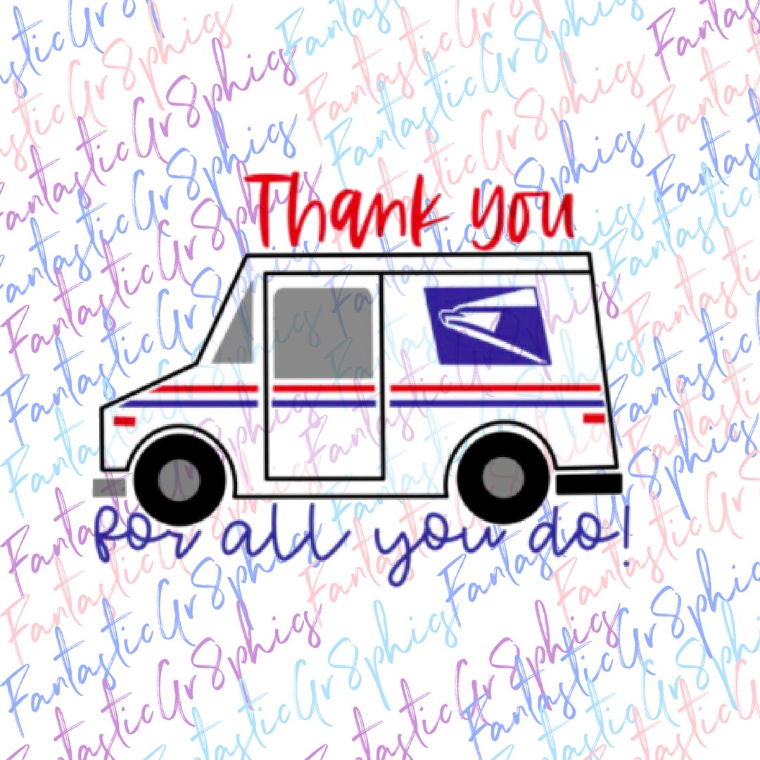 Thank You for All You Do USPS Mail PNG Digital Download for Making ...