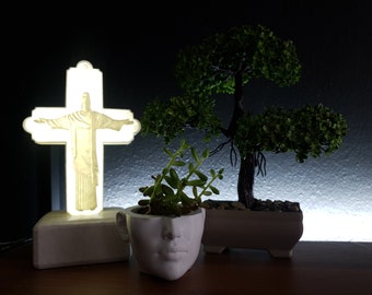 3d Led Lamp Jesus - Etsy