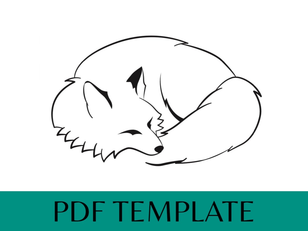 Digital Download, Template, Templates, Fox Template, Fox Colouring In ...