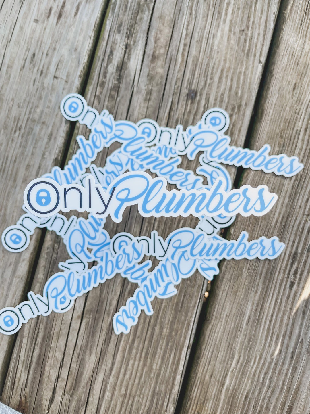 Onlyplumbers Waterproof Vinyl Sticker Blue Collar Plumber Construction ...